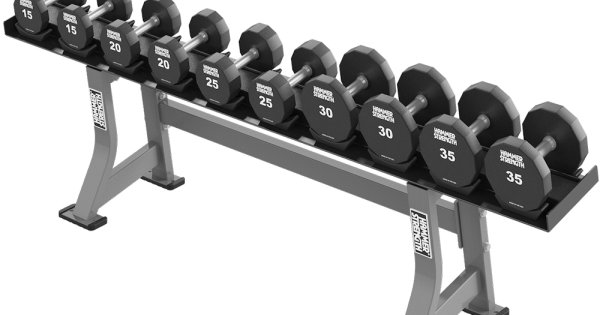 Hammer Strength Single Tier Dumbbell Rack | Gfitness